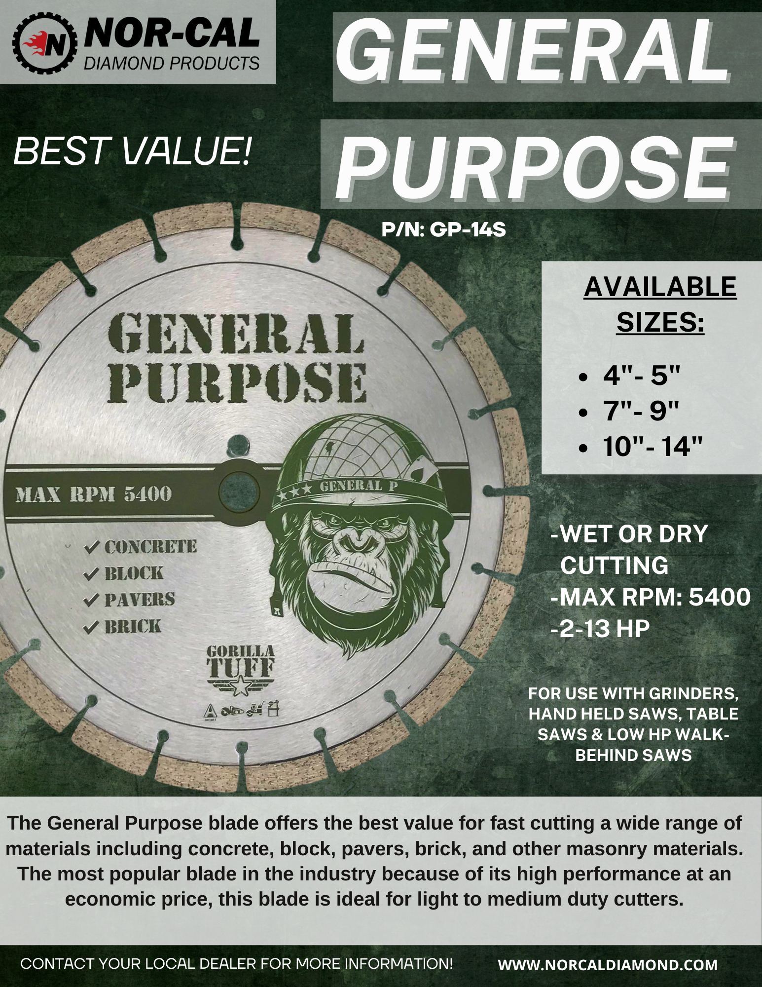 General Purpose (GP) – Nor-Cal Diamond Products